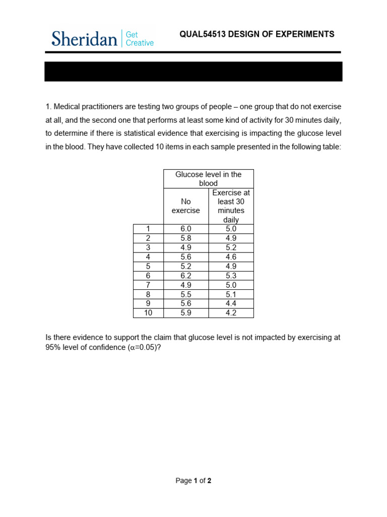 01-Assignment (Design of Experiments) | PDF