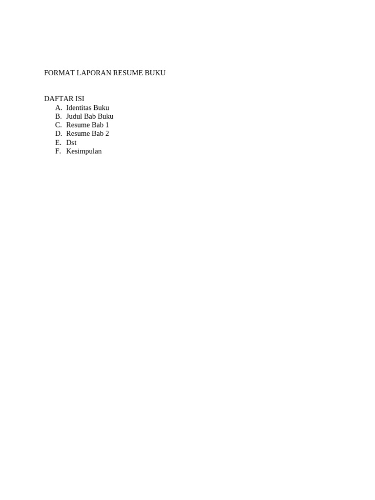 Format Laporan Resume Buku | PDF