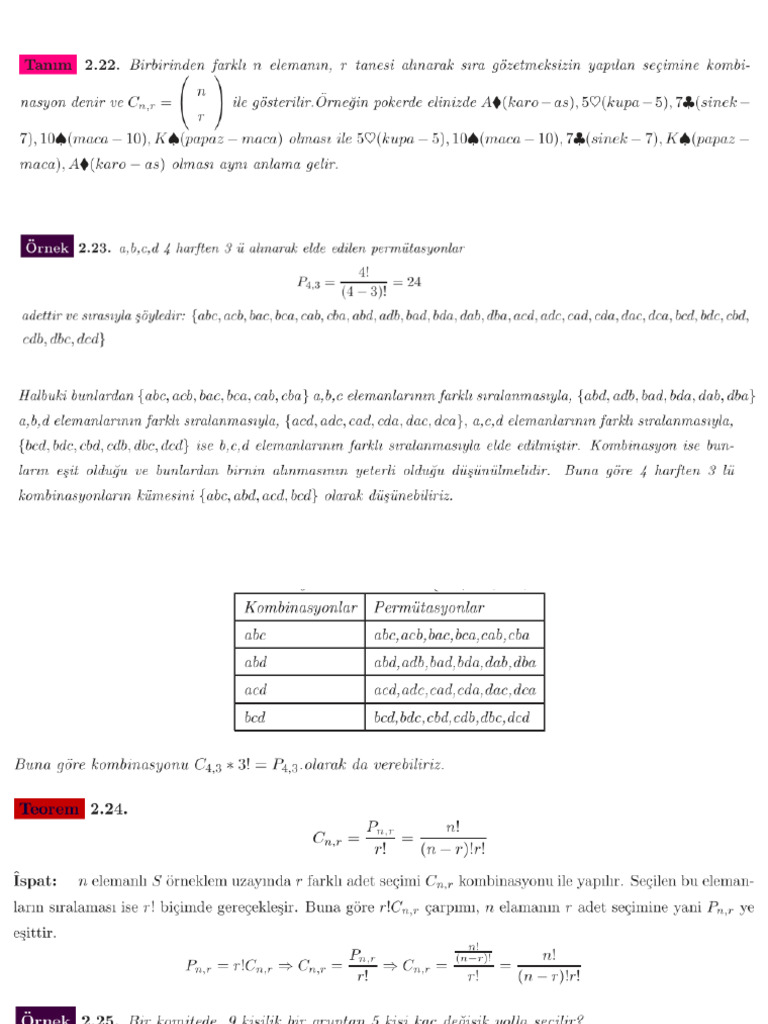 Binom Kombinasyon | PDF