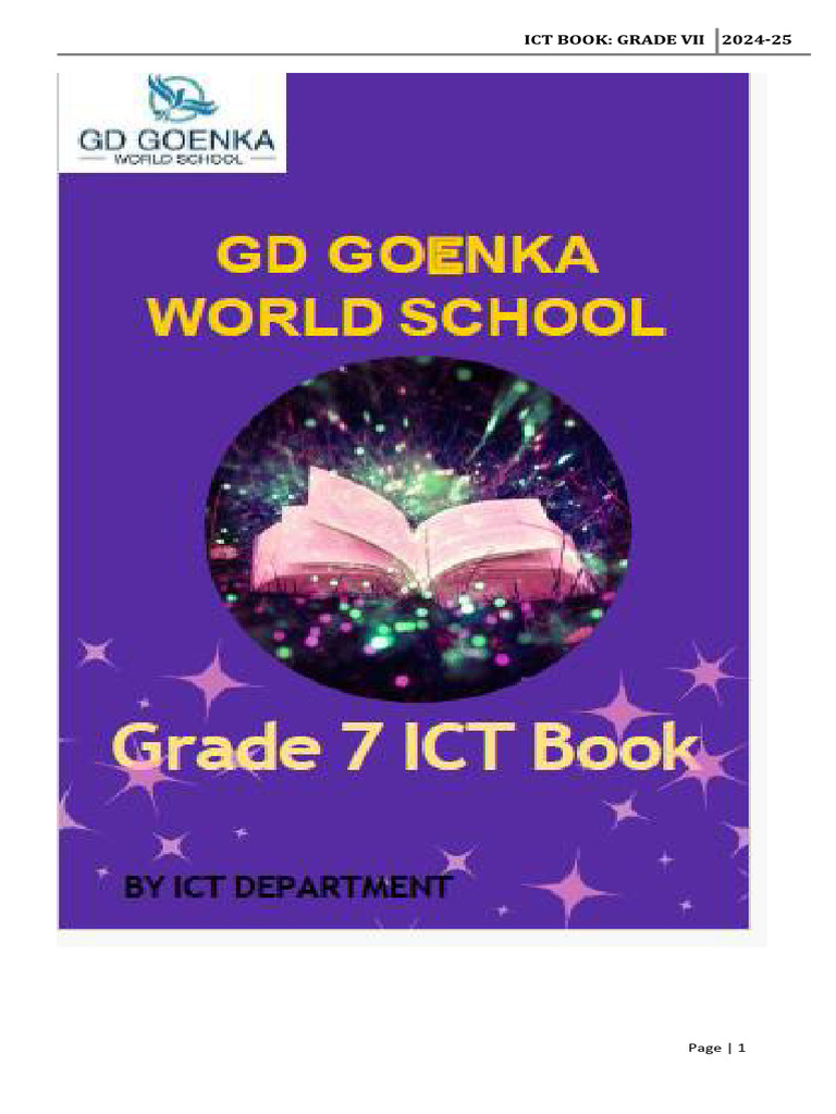 ICT Book for Grade VII: 2024-25 | PDF | Microsoft Access | Microsoft Excel