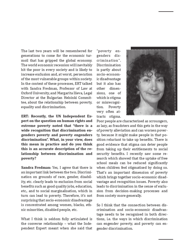 Interview - ERR3 Poverty and Human Rights | PDF | Poverty | Poverty ...