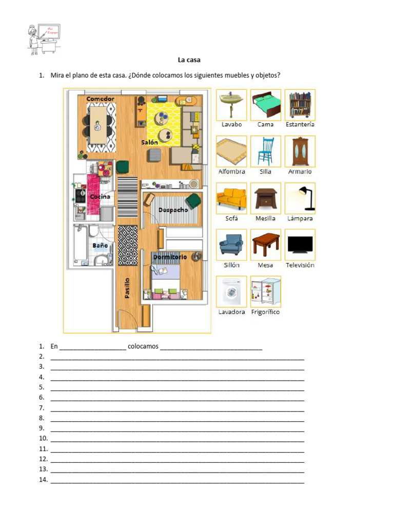 Muebles y Preposiciones | PDF | Mueble