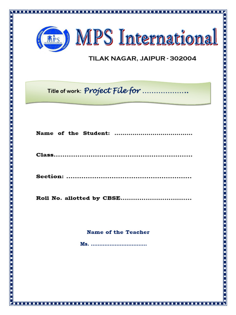 Project File - Common Pages (A4 Size) For BST and ECO | PDF