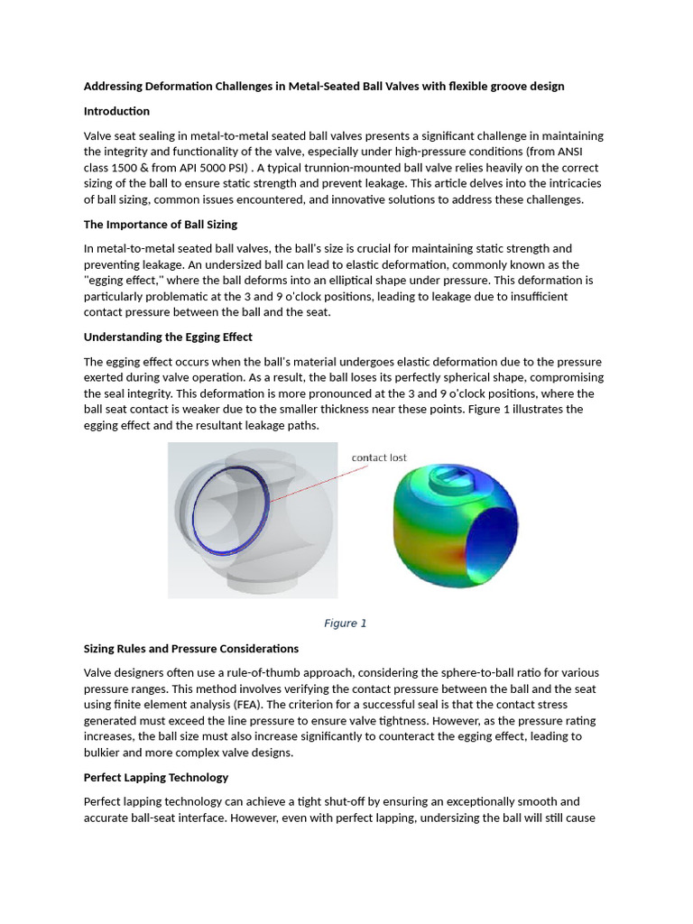 Addressing Deformation Challenges in Metal-Seated Ball Valves With ...