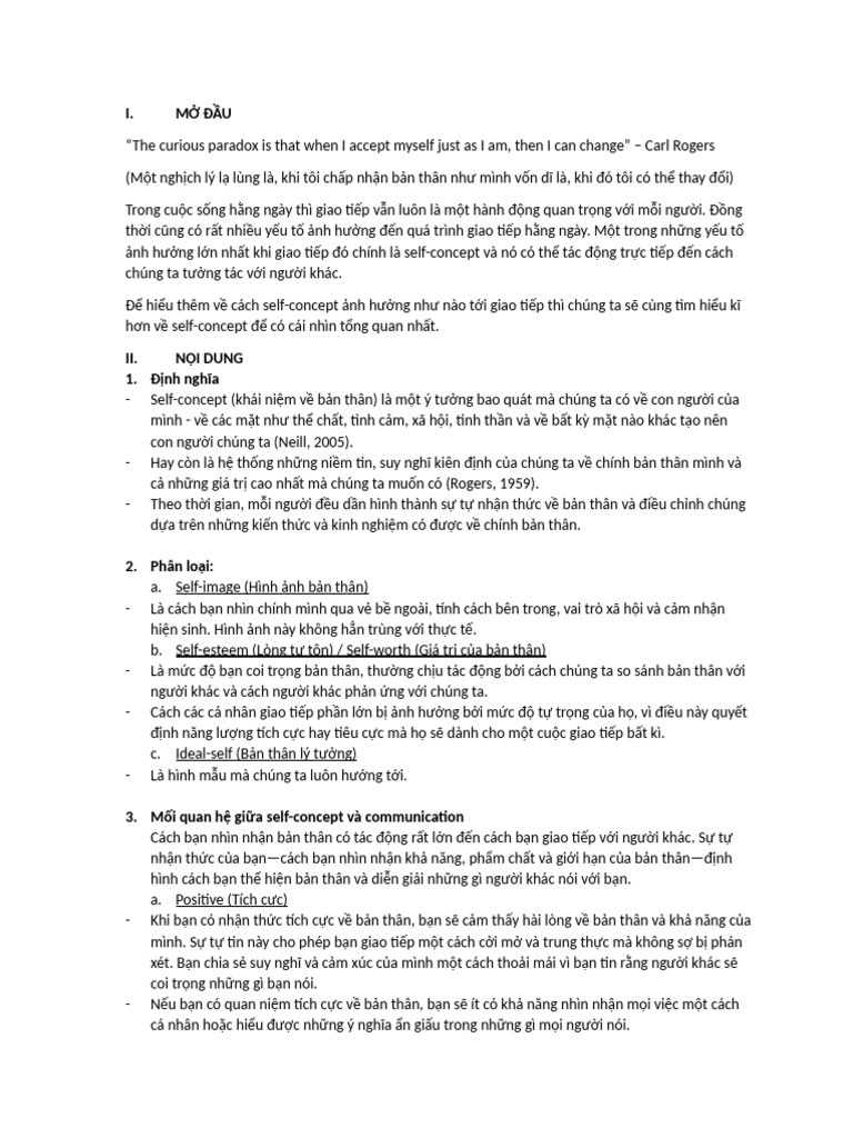 Self-Concept / SSB | PDF