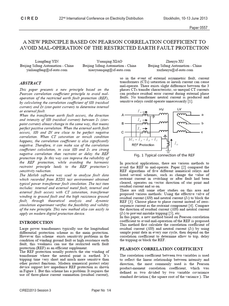 Pearson Coefficient for REF Protection | PDF | Statistical Analysis | Teaching Mathematics