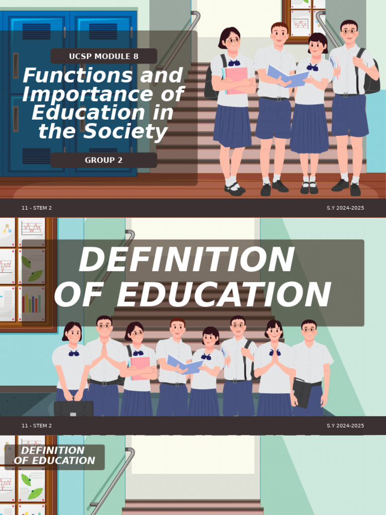 Functions and Importance of Education in The Society | PDF | Schools ...