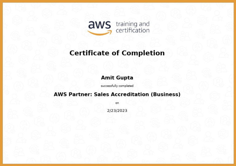 AWS Sales Accreditation Certificate | PDF