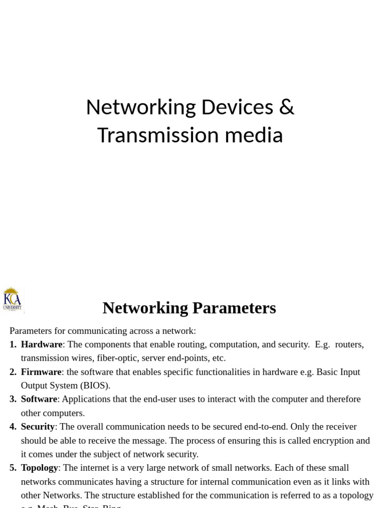 L1-2 Networking Devices Transmission Media | PDF | Computer Network ...
