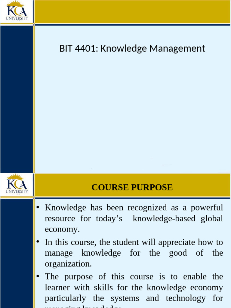 BIT 4401 Lesson 1 | PDF | Tacit Knowledge | Knowledge