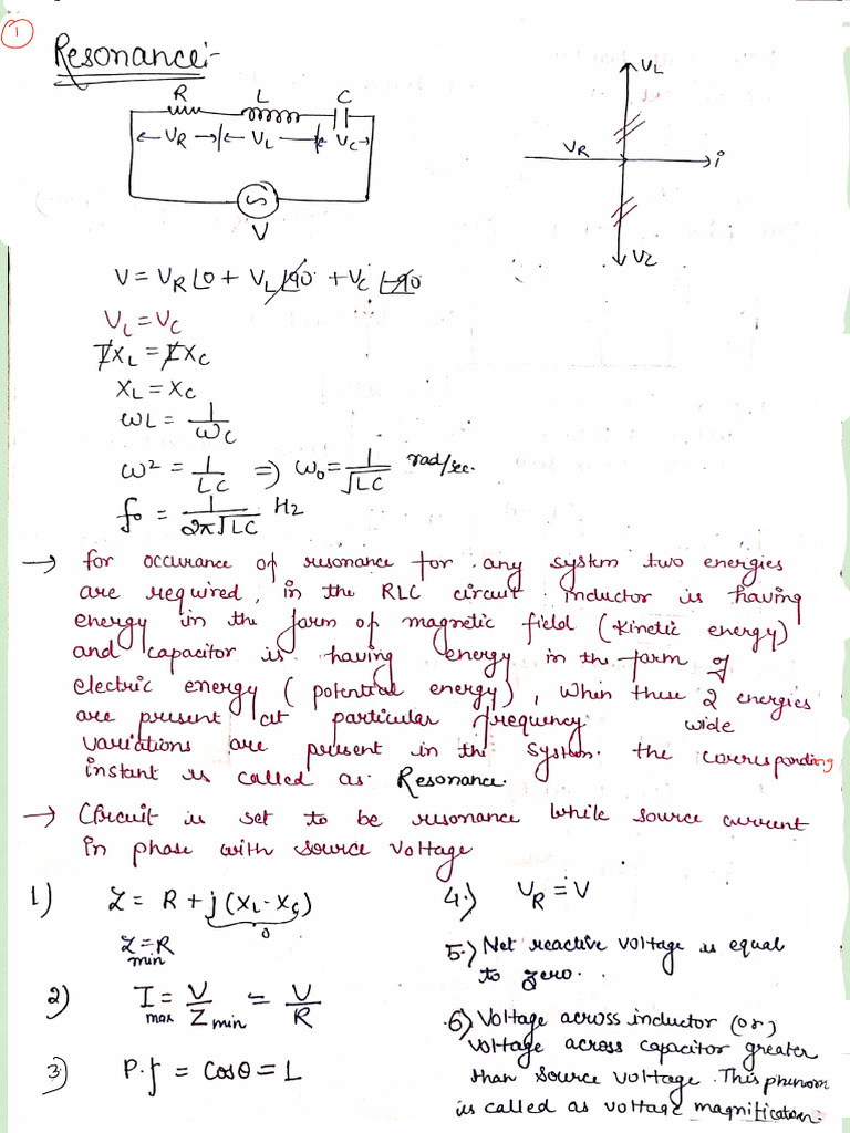Voltage Magnification in Resonant Circuits | PDF | Control Theory ...
