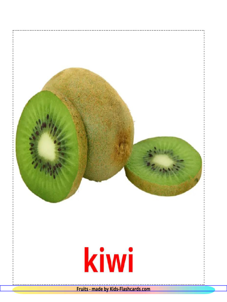 Free Printable Fruits Flashcards | PDF