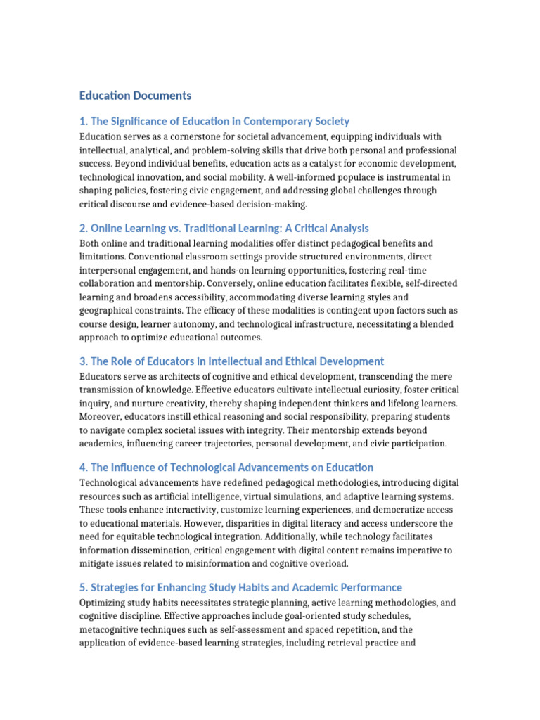 Education_Documents | PDF | Learning | Cognition