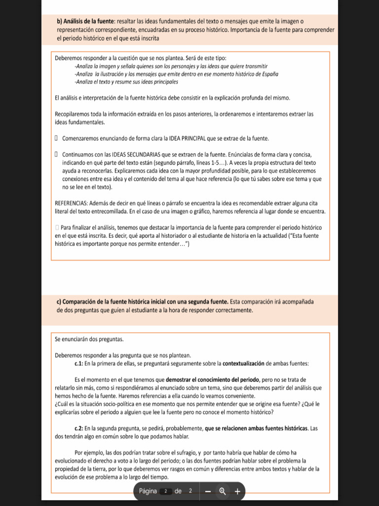 Instrucciones Ejercicio Fuente Histórica. Modelo de Examen Evau 2025.Pptx (1) .PDF - Google ...