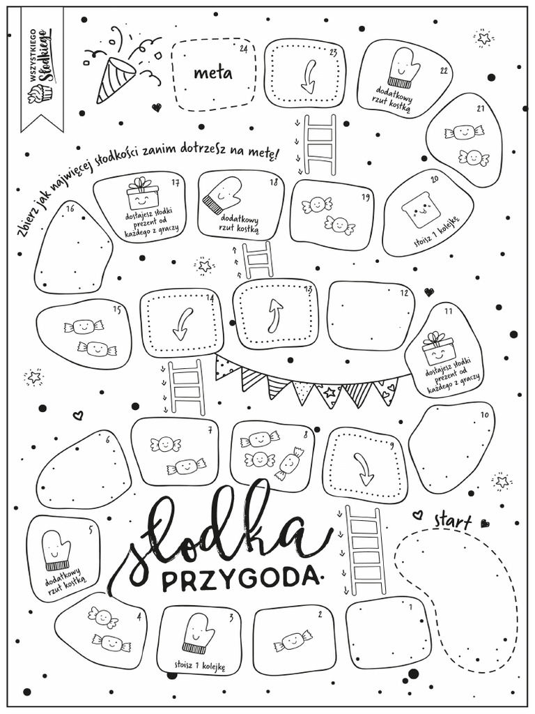 Plansza Slodka Przygoda Do Pokolorowania | PDF
