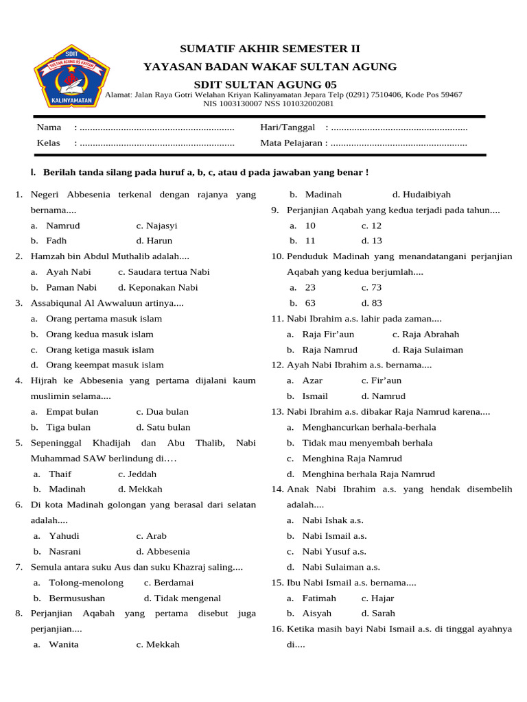 SAS 2 SKI Kelas 4 | PDF