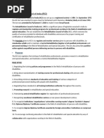 Norms & Guideline For Cre - Rehabilitation Council of India 1 | PDF