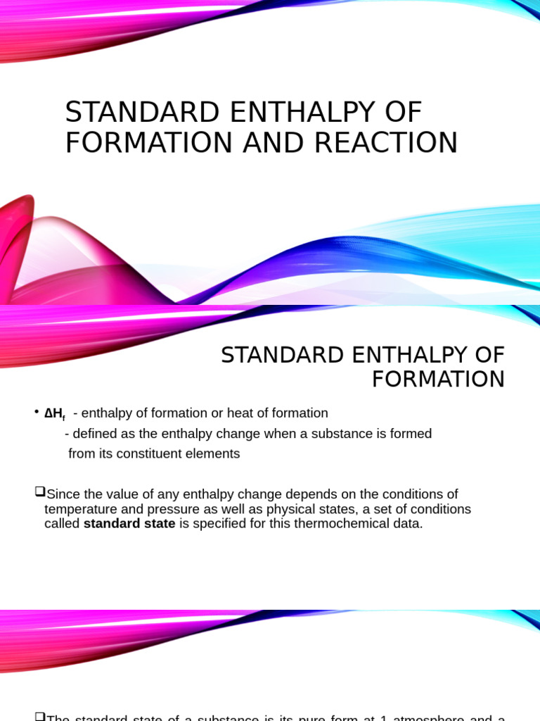 Standard Enthalpy of Formation and Reaction | PDF | Physical Chemistry | Chemistry