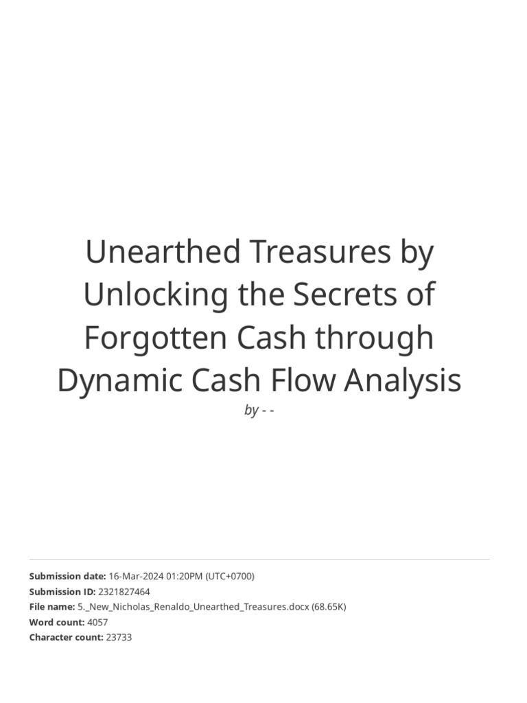 Unearthed Treasures by Unlocking The Secrets of Forgotten Cash Through ...