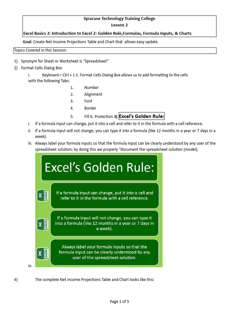 02 - Introduction To Excel | PDF | Microsoft Excel | Spreadsheet