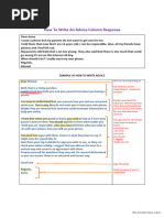 How to Write an Advice Column | PDF