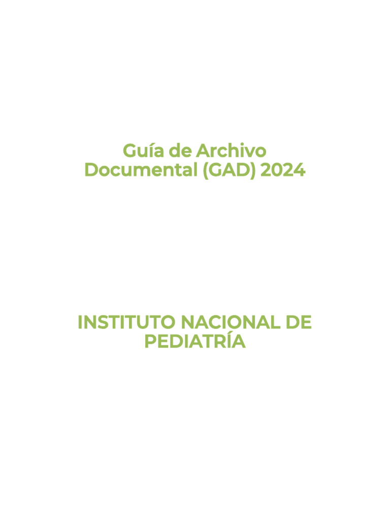 Guia de Archivo Documental 2024 | PDF | Hospital | Cuidado de la salud