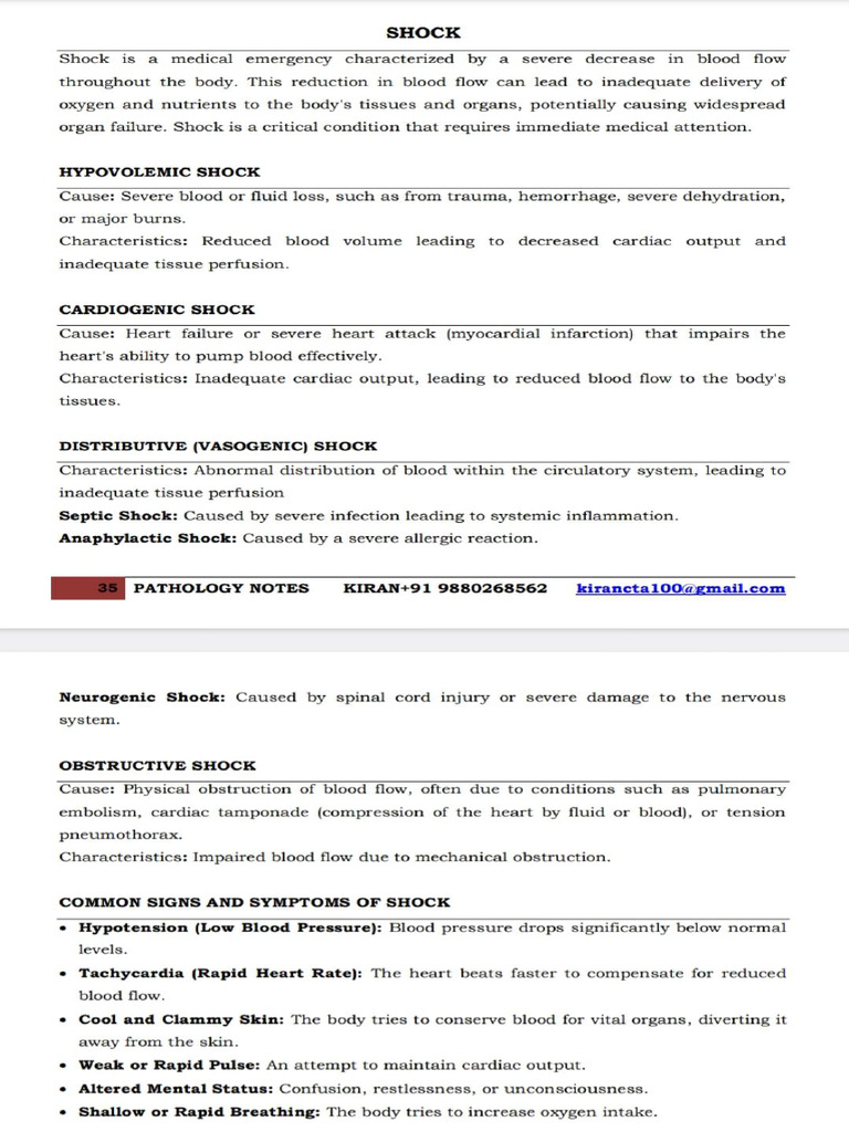 shock | PDF | Shock (Circulatory) | Medical Specialties