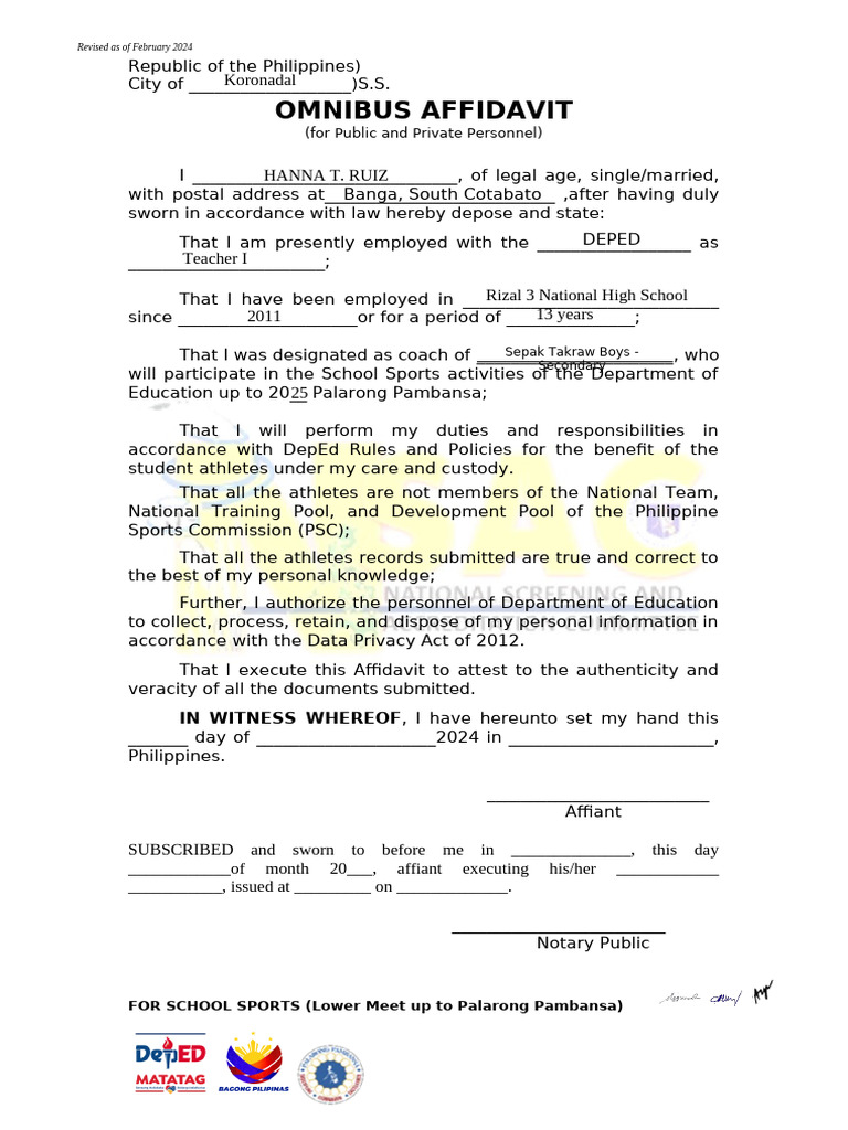 Omnibus Affidavit v2024 3 | PDF | Affidavit | Government