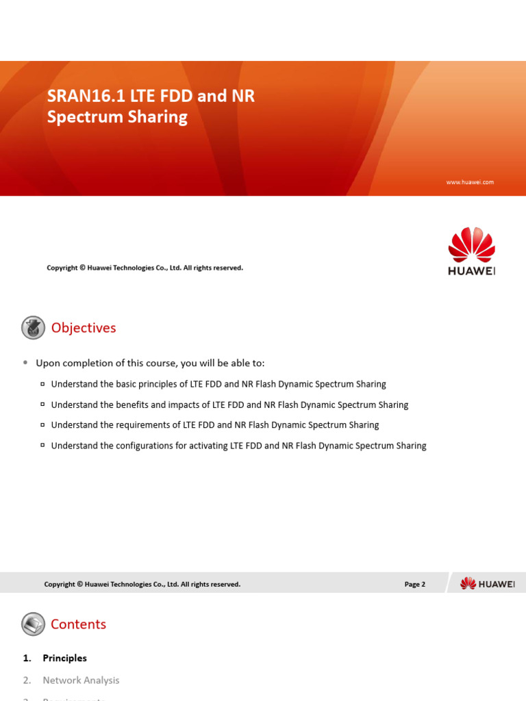2 SRAN16.1 LTE FDD and NR Spectrum Sharing ISSUE1.00 | PDF | Lte ...