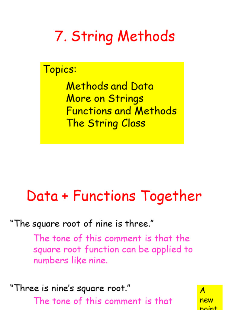 7. IntroStringMethods | PDF | String (Computer Science) | Software ... 7. IntroStringMethods | PDF | String (Computer Science) | Software ...