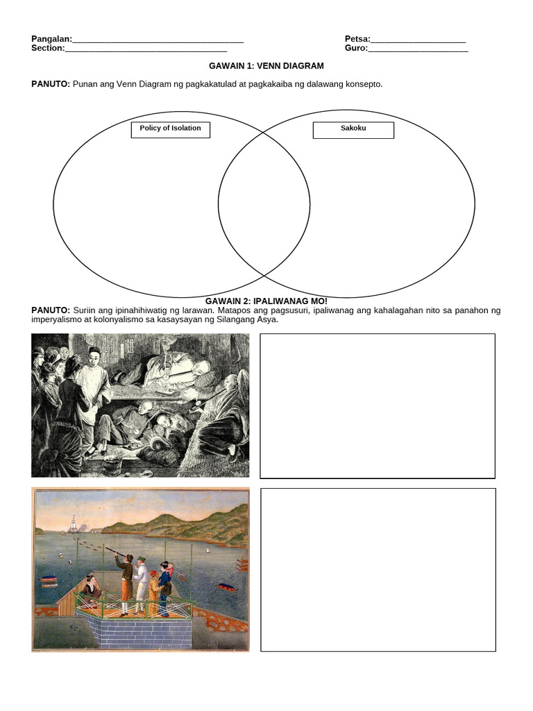 Written Work 3 Silangang Asya Activity | PDF
