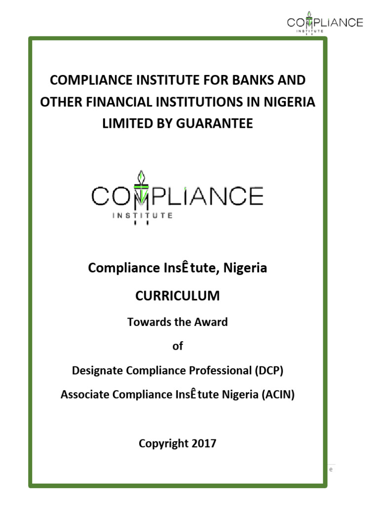 Cin Curriculum | PDF | Regulatory Compliance | Terrorism Financing