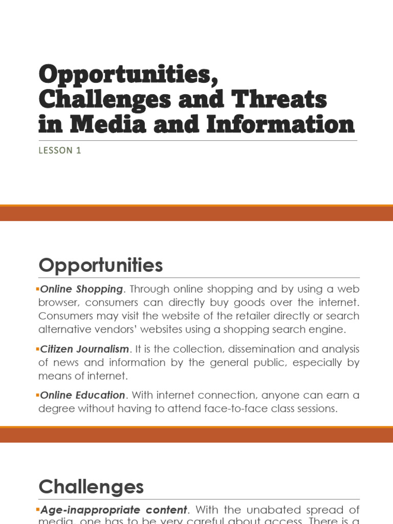 Media and Information: Opportunities & Risks | PDF | Defamation ...