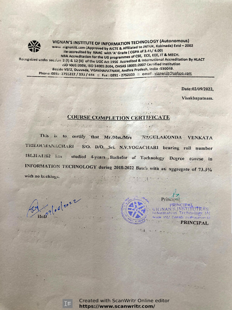 Course Completion Certificate | PDF