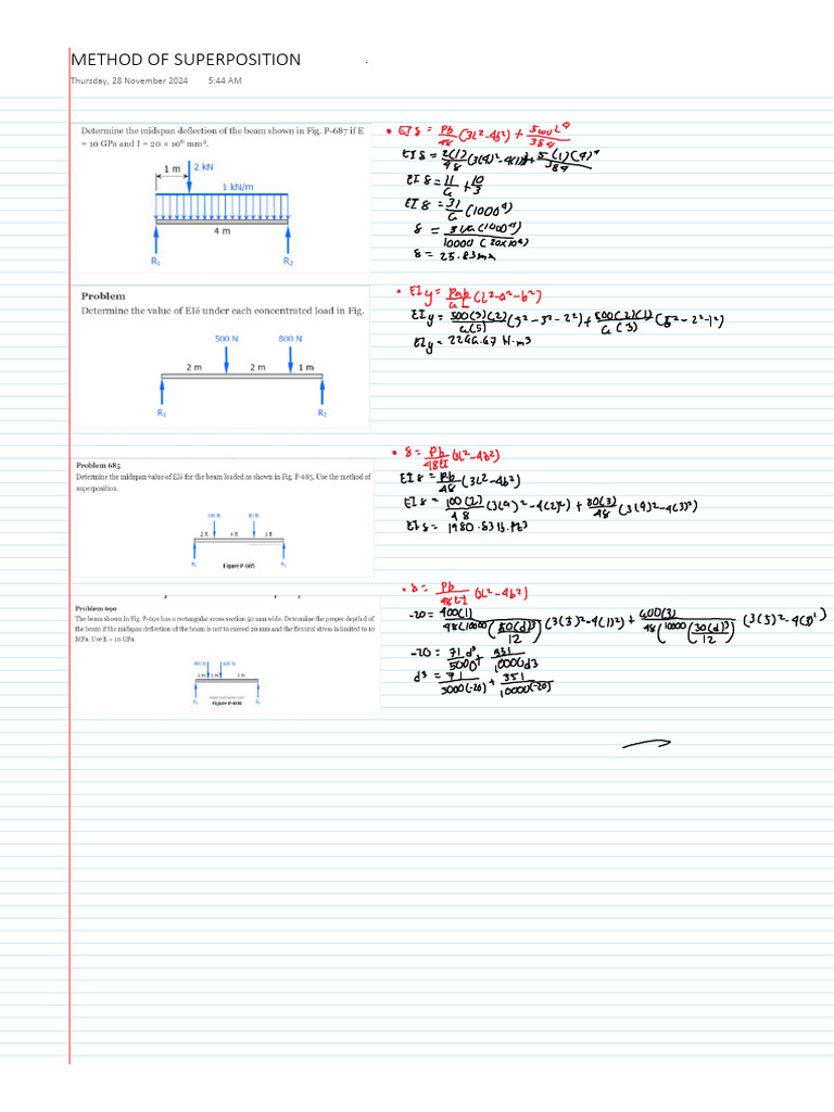 Method of Superposition | PDF