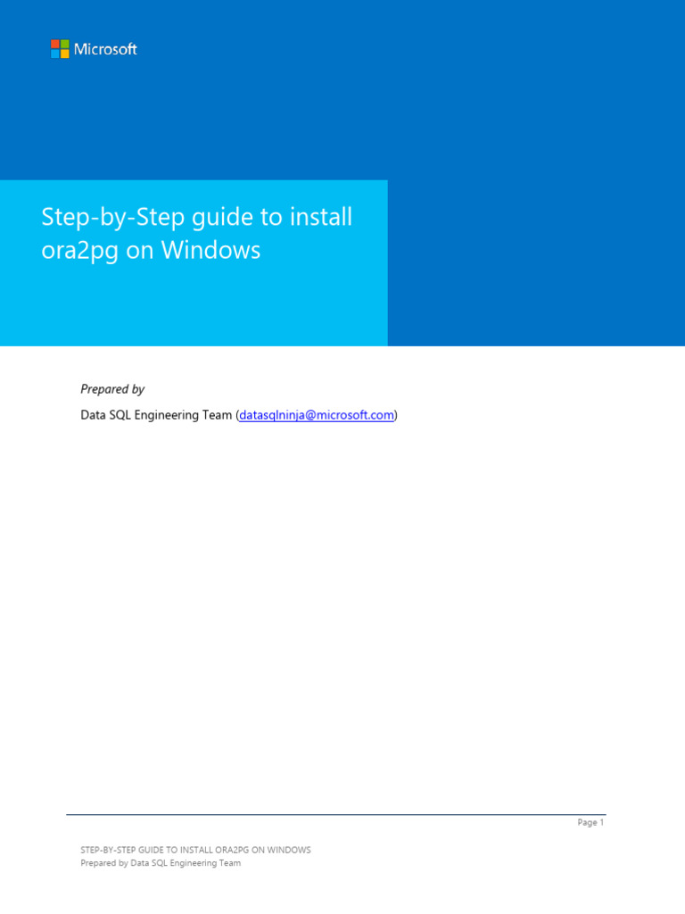 Step-by-Step Guide To Install Ora2pg On Windows | PDF | Perl | Sql