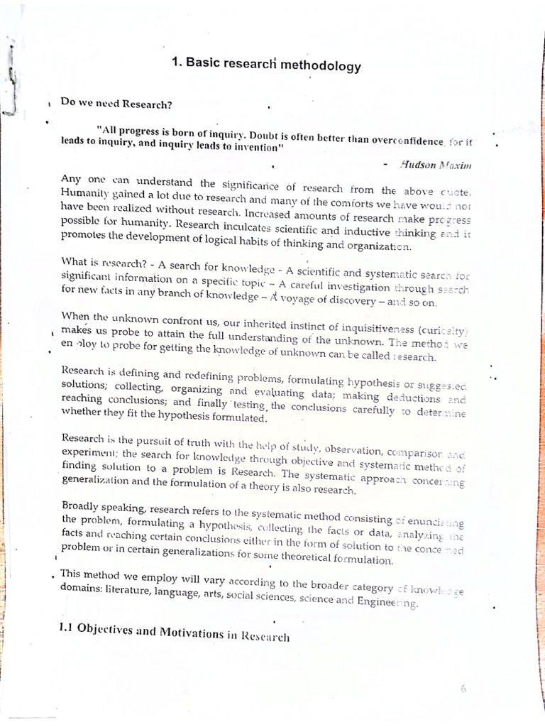 BASIC RESEARCH METHODOLOGY | PDF