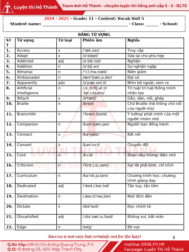 G11 Glossary Unit 5 | PDF