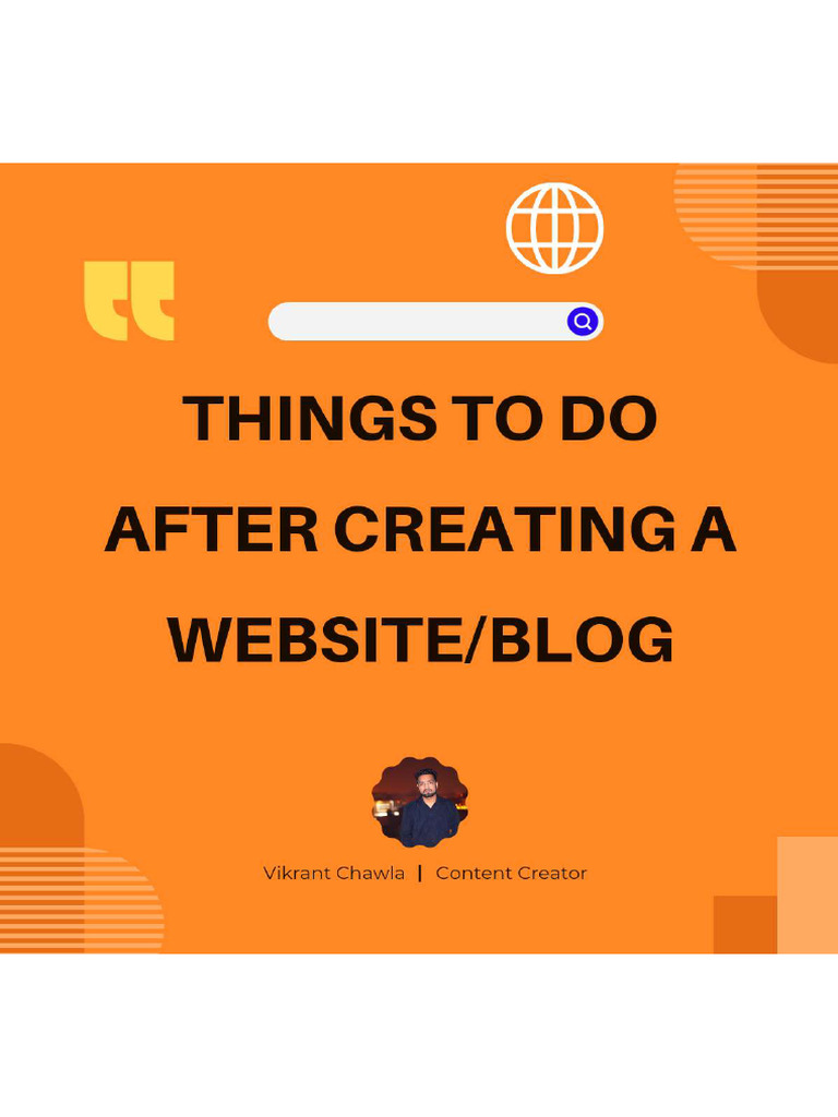 7 Things To Do After Creating A Website | PDF