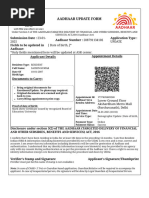 Sample Aadhaar Card Template for Education | PDF