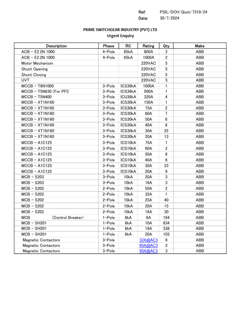 7310-ABB | PDF | Electrical Engineering | Electrical Equipment