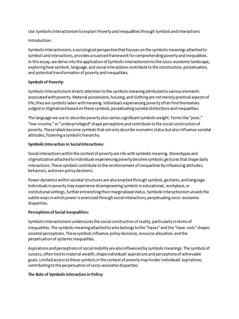 Understanding Poverty through Symbols | PDF | Sociology | Poverty