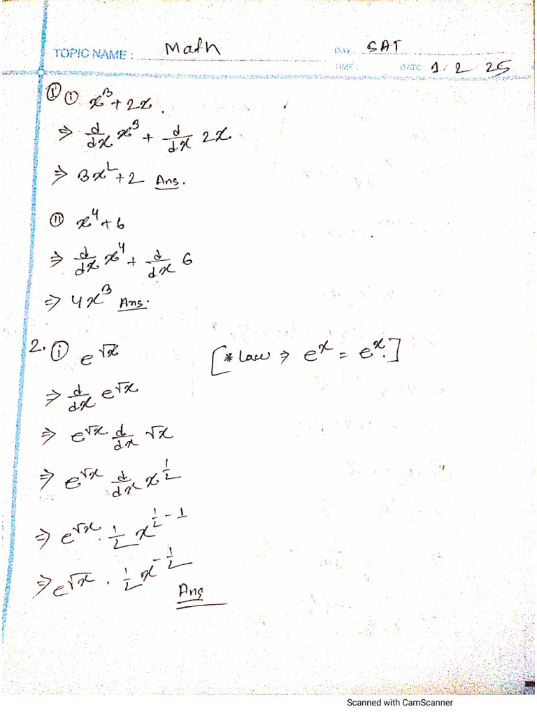 Math Final Exam Preparation. | PDF