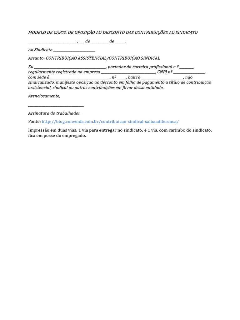 Modelo Sindicato | PDF
