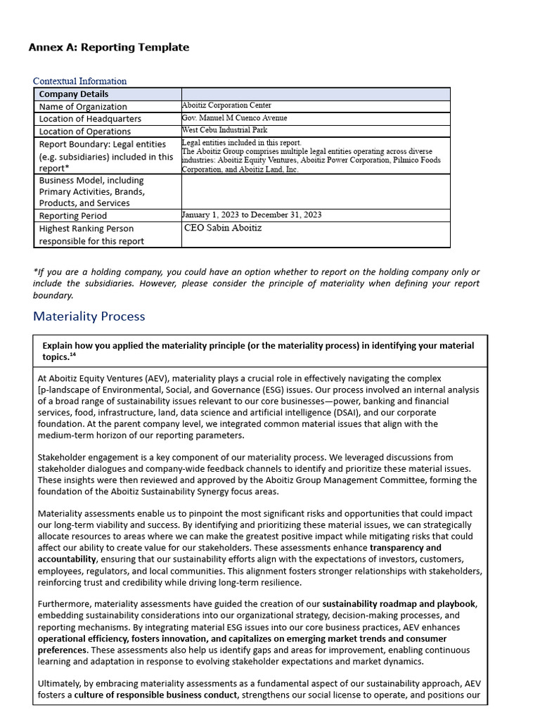Annex A - Reporting Template | PDF | Energy Conservation | Efficient ...