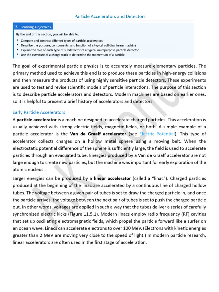 Overview of Particle Accelerators | PDF | Particle Accelerator | Electron