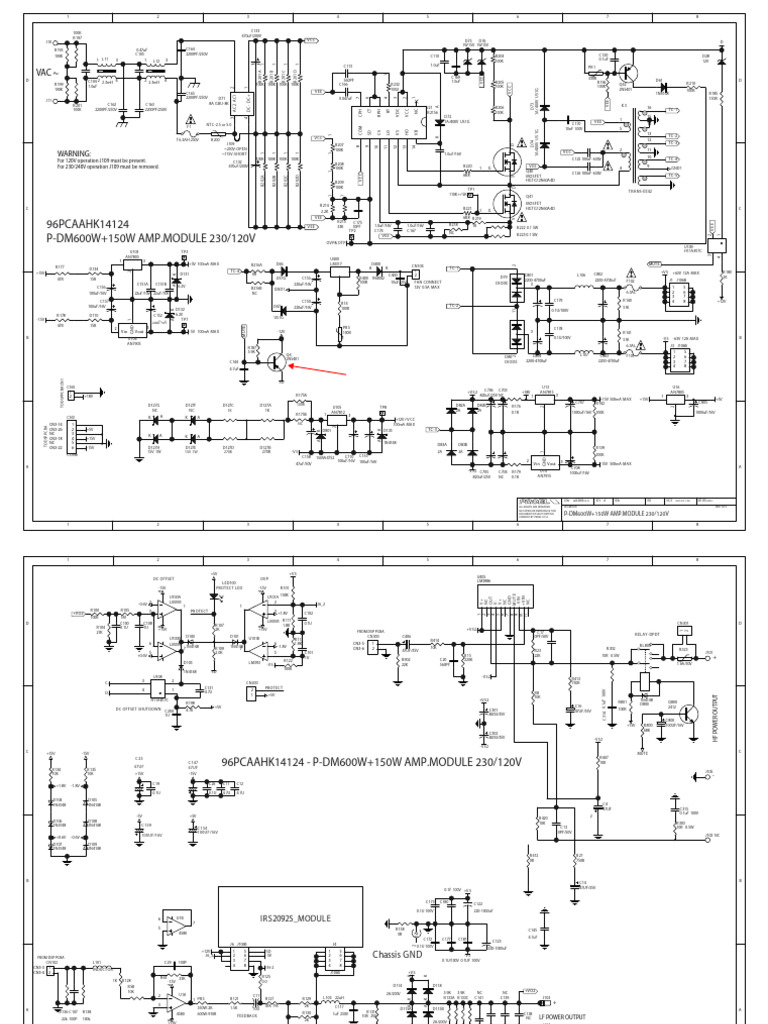 96PCAAHK14124 DM600W+150W - AMP - MODULE Schematic Ver120412 2 | PDF