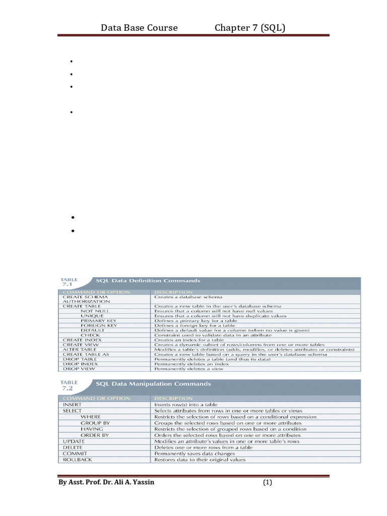 7-seventh chapter | PDF | Databases | Sql
