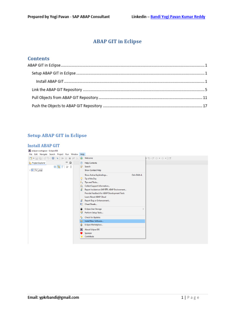 ABAP GIT in Eclipse 1738383877 | PDF | Operating System Families | Software Engineering