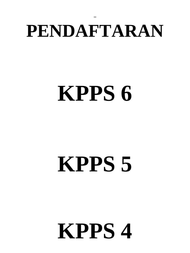 Format Kpps 2024 | PDF